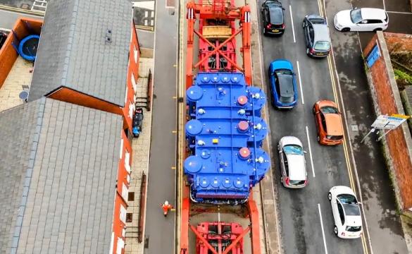 Supergrid transformers travel by road and river to reach National Grid substations | National Grid